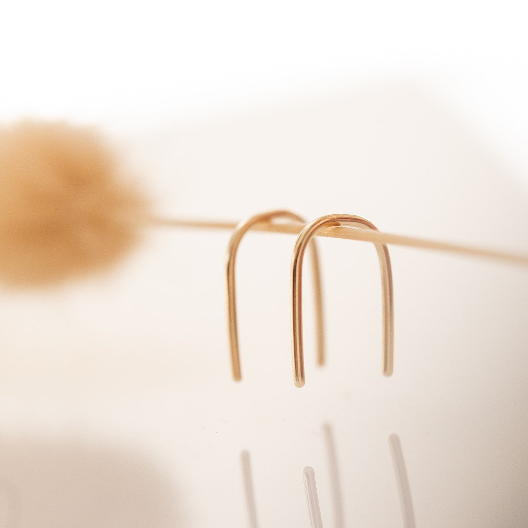 Mini U Shaped Hoops – Forrest Grey